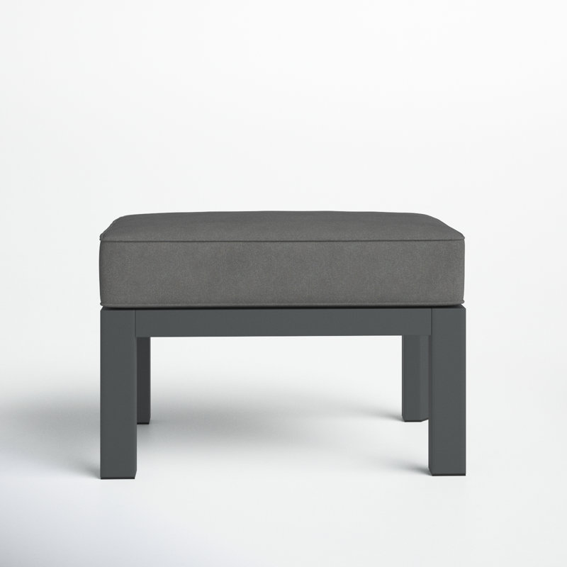 Greyson Metal Outdoor Ottoman with Sunbrella Cushion